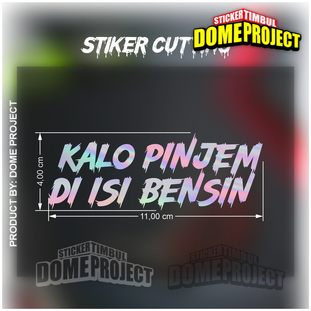 Jual Sticker Motor Kalo Pinjem di isi Bensin Stiker Cutting Motor ...
