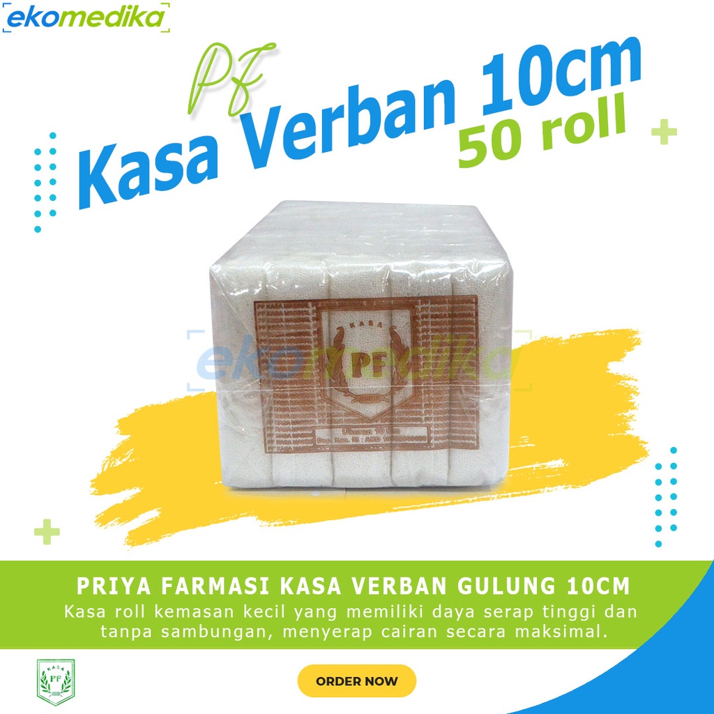 Jual PF Kasa Perban Verban Gulung Pembalut Luka 10cm Priya Farmasi isi ...