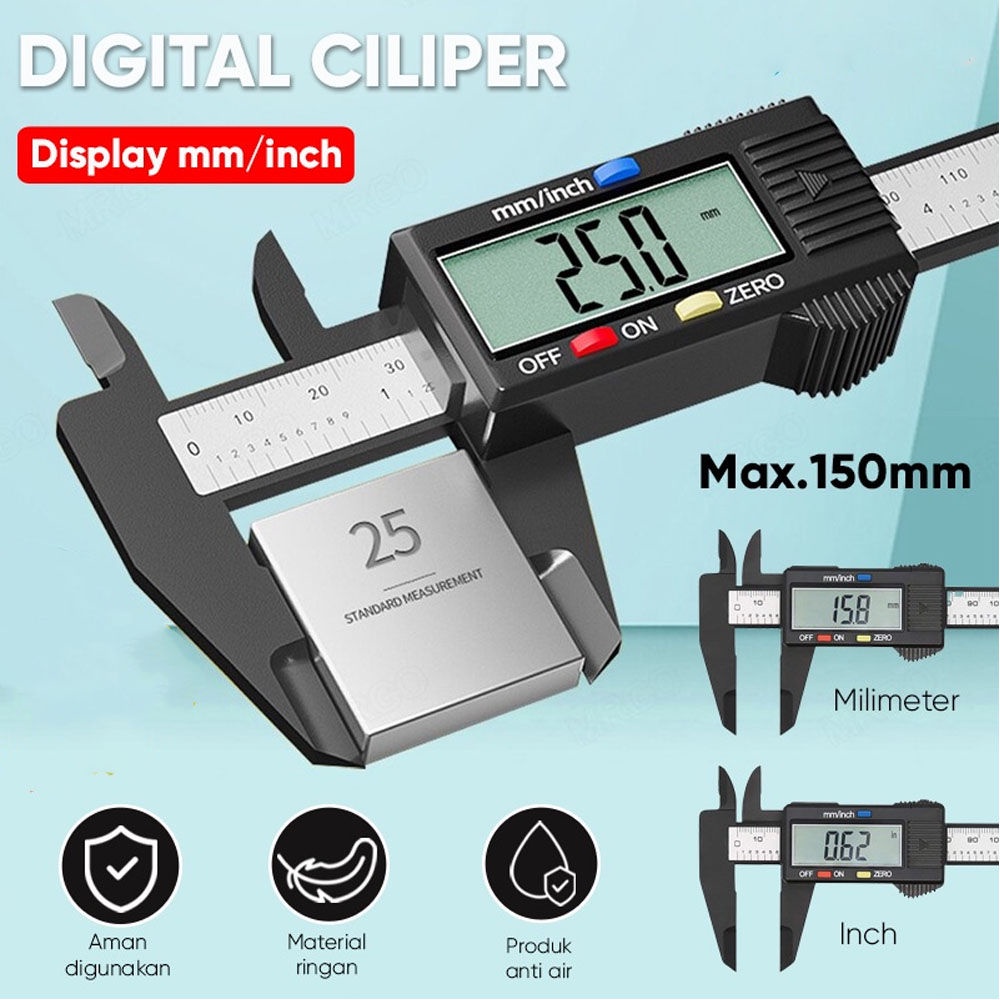 Jual Jangka Sorong Digital Caliper Penggaris Digital Alat Ukur mm inch - Jangka Sorong Digital ...