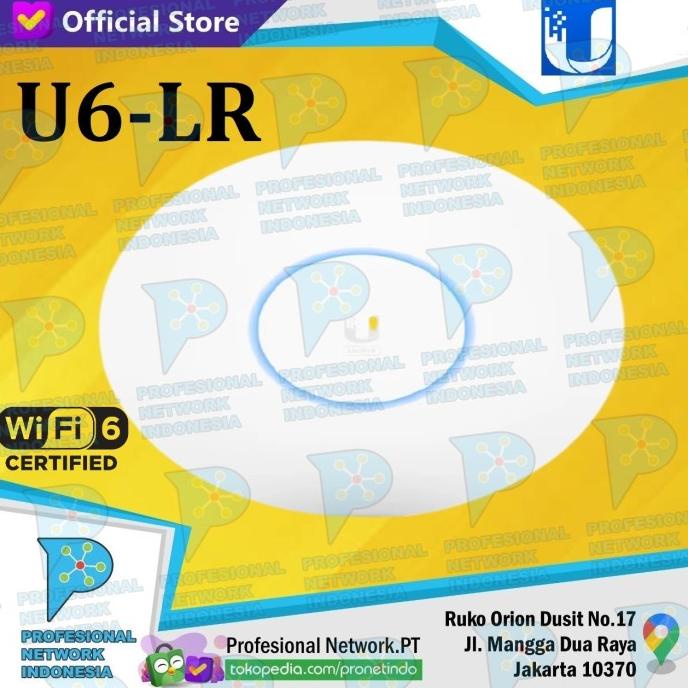 Jual Ubiquity U6-LR UniFi 6 Long-Range Access Point ( U6-LR ) U6 LR AP ...