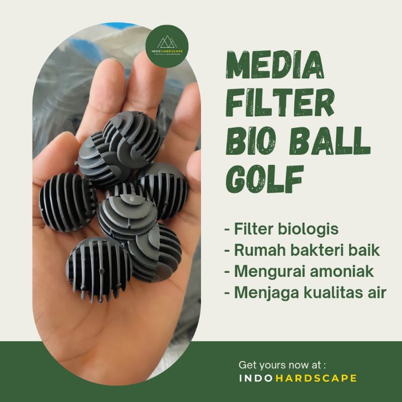 Jual 25pcs Bio ball golf, bio ball rambutan media filter aquarium ...