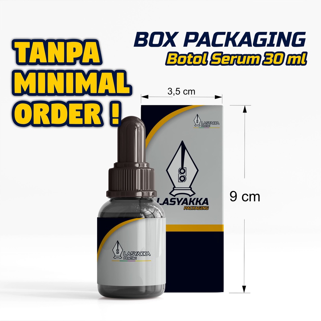 Jual box packaging botol serum 30 ml ukuran 3,5 x 3,5 x 9 cm | Shopee ...