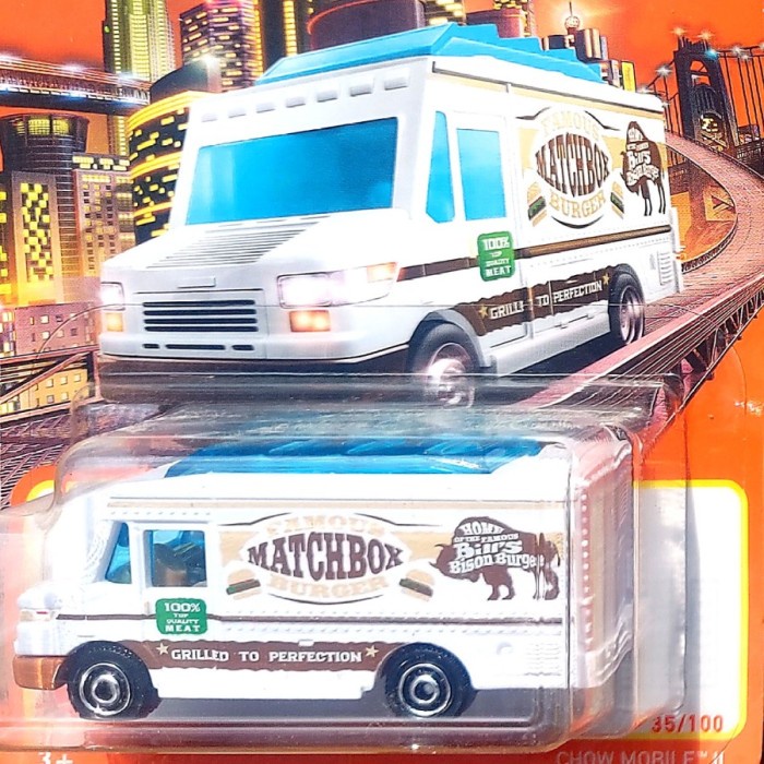 Jual MATCHBOX CHOW MOBILE II 2022 PUTIH - BURGER VAN | Shopee Indonesia