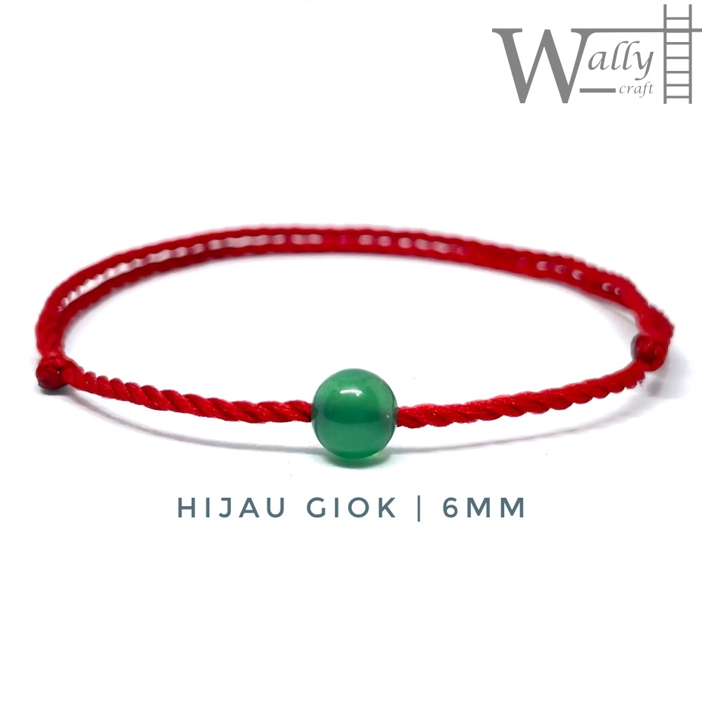 Jual Gelang Batu Giok Hijau Tali Serut Etnik Handmade | Shopee Indonesia