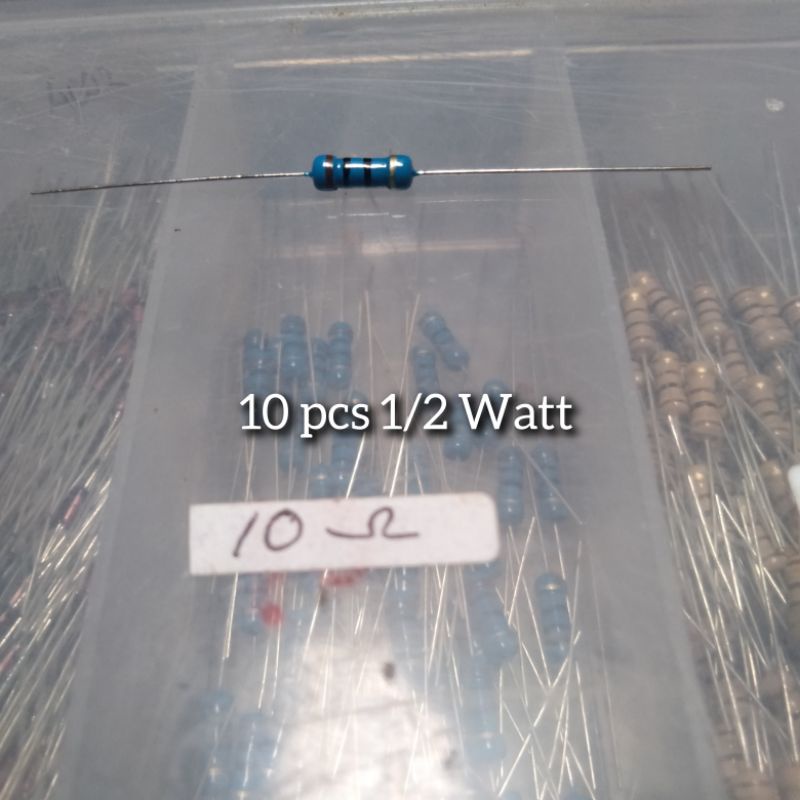 Jual Resistor 10 ohm 1/2 Watt (R Basis Final) | Shopee Indonesia