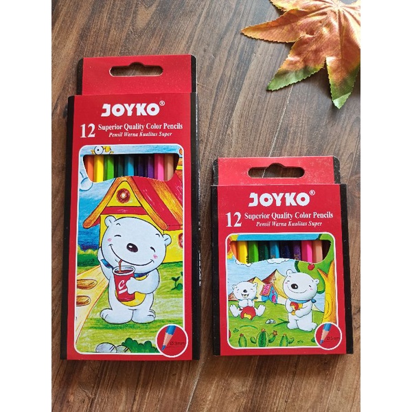 Jual pensil warna crayon 12 warna joyko uk kecil | Shopee Indonesia