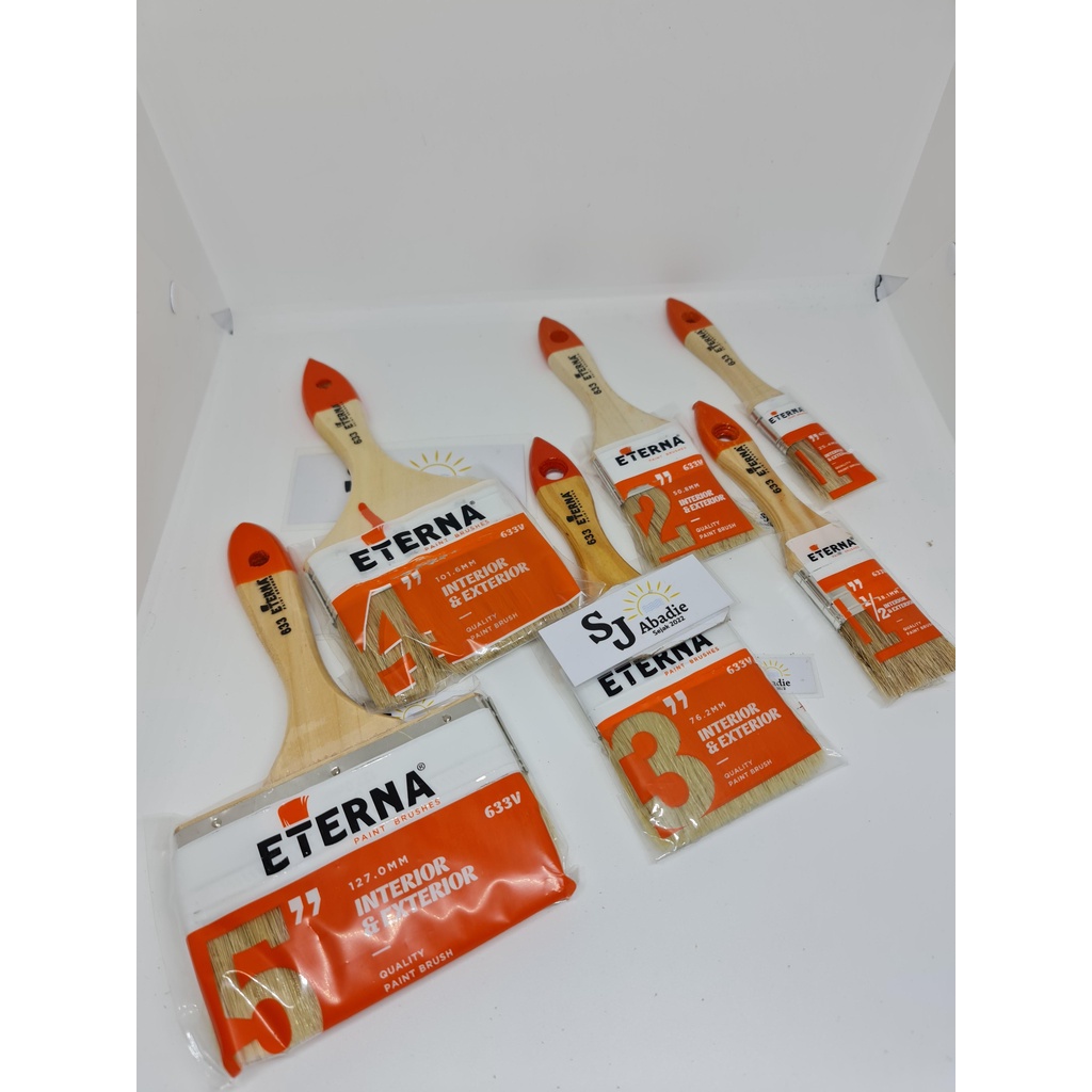 Jual (12 PC) ETERNA Kuas Cat Paint Brush Tipe 633 Ukuran 3/4 - 1 - 1,5 ...