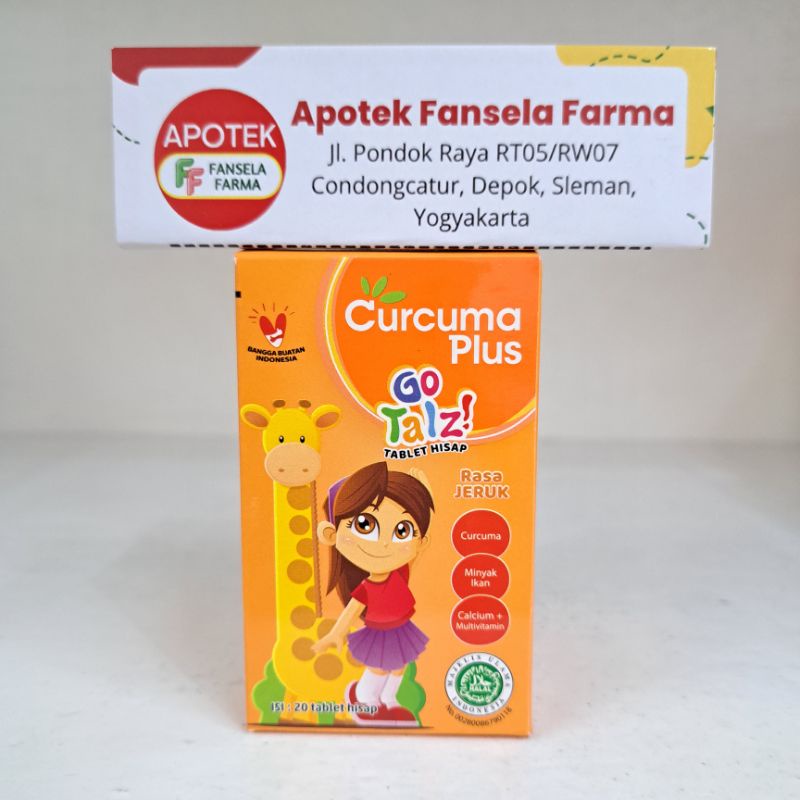 Jual Curcuma Plus Go Talz Vitamin Tinggi Badan Anak Tablet Hisap ...