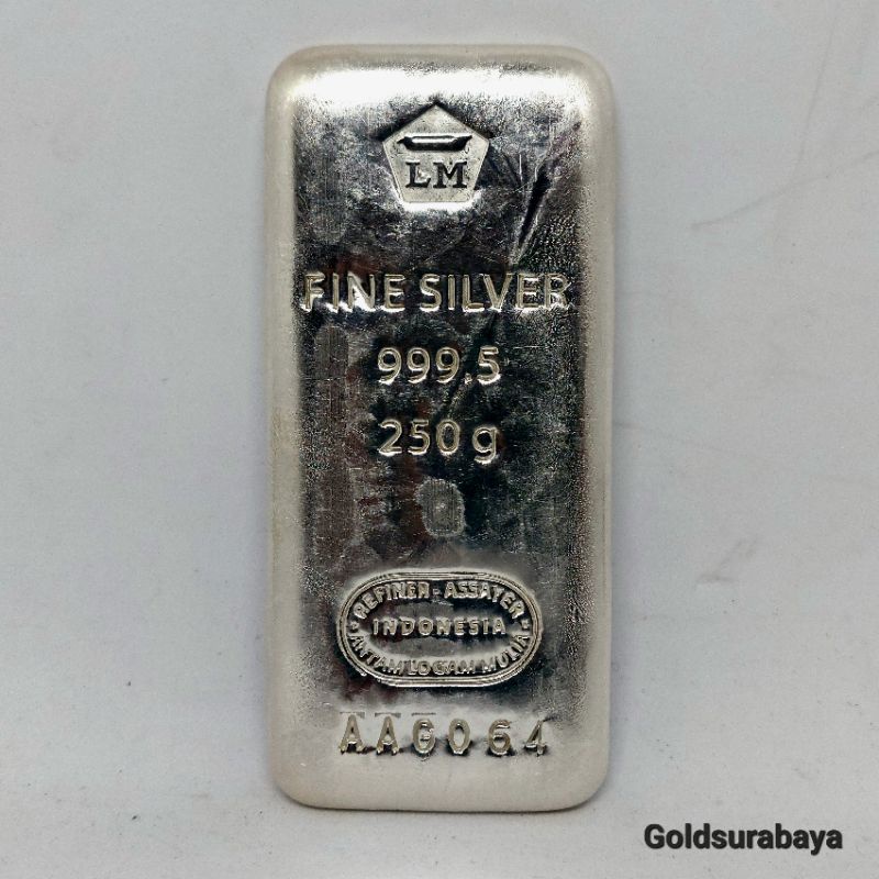 Jual Perak Batangan Antam 250 gr Pouring Silver not nadir heraeus rcm ...