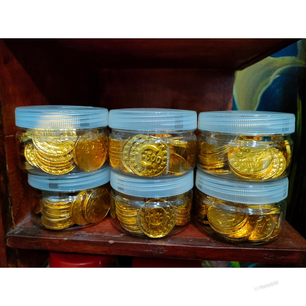 Jual Coklat Coin Emas Dollar Besar 25pcs Free Toples/ Chocolate Koin ...