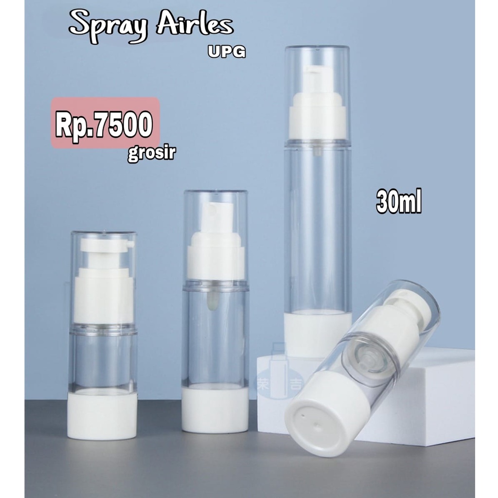 Jual Botol Spray Airless 30ml Wadah Skincare Kosmetik Serum Anti Aging ...