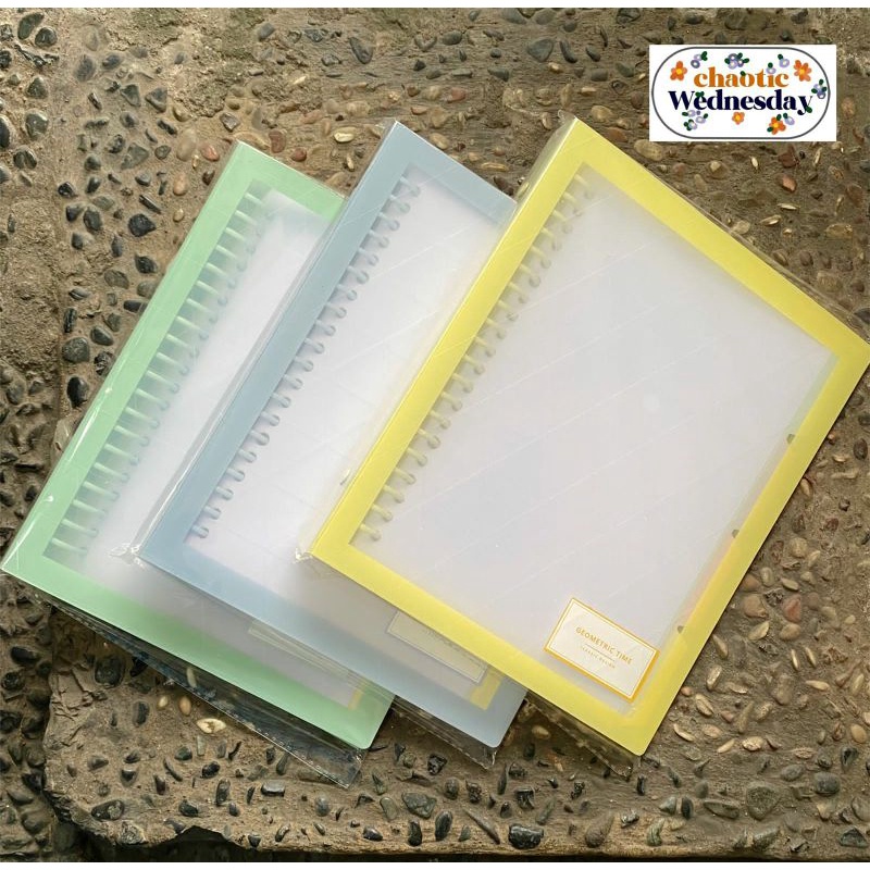 Jual Binder Wengu A5 warna pastel motif geometric time ring besi ...