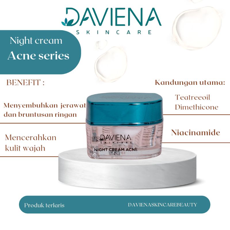 Jual Daviena Skincare Night Cream Acne Series | Shopee Indonesia