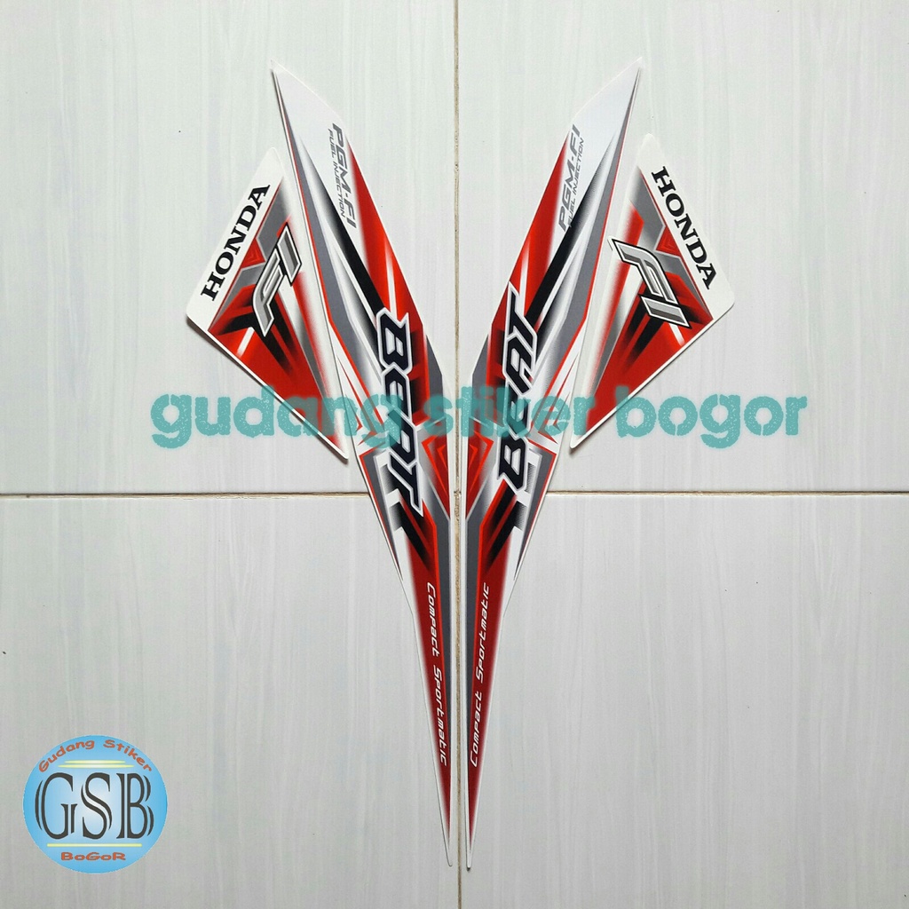 Jual STRIPING STIKER LIS LES POLET BODI MOTOR HONDA BEAT FI 2015 PUTIH ...
