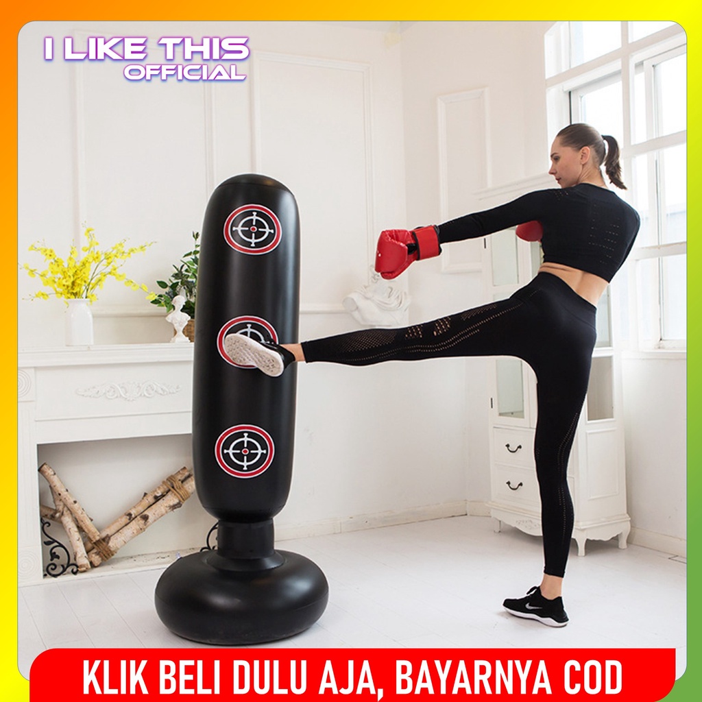 Jual Tiang Samsak Tinju Boxing Portable Punching Bag Target Inflatable ...