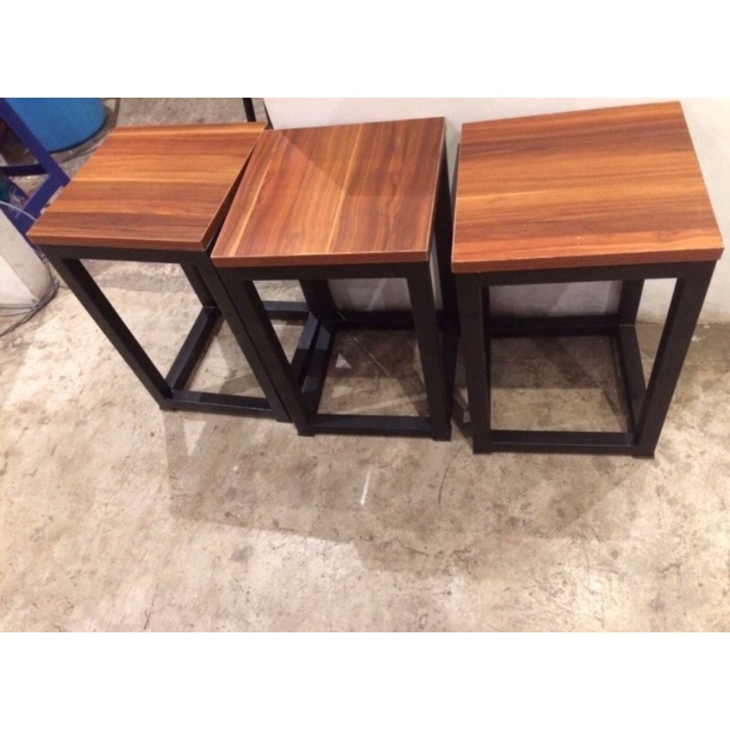 Jual Kursi cafe kotak besi kayu costum | Shopee Indonesia