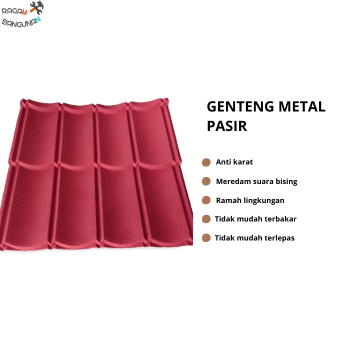 Jual Genteng Metal Pasir 2x4 Ketebalan 0.25 mm Ukuran 77x80 cm | Shopee ...