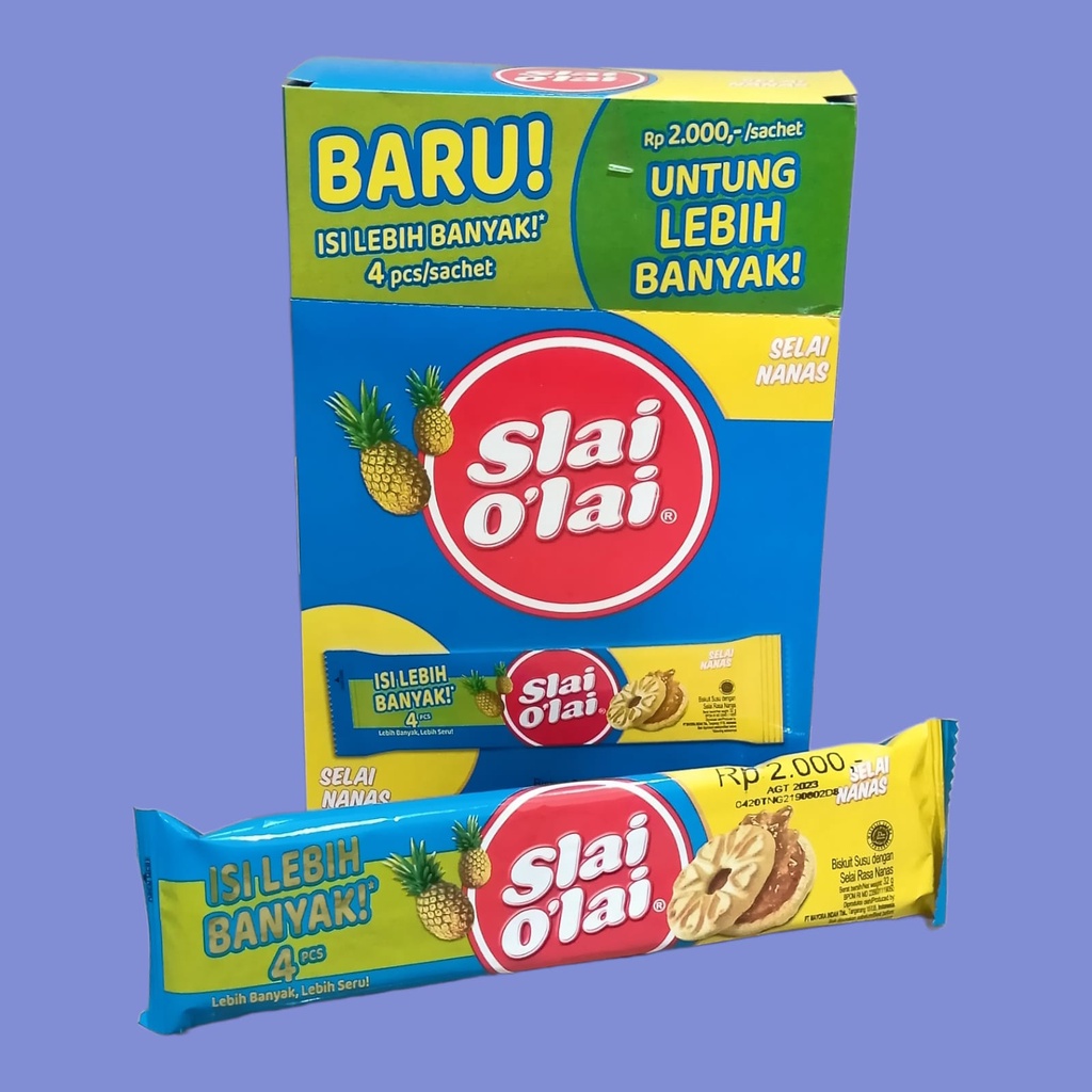 Jual ROMA Slai OLai Nanas Biskuit 32gr [10 Sachet/box] | Shopee Indonesia