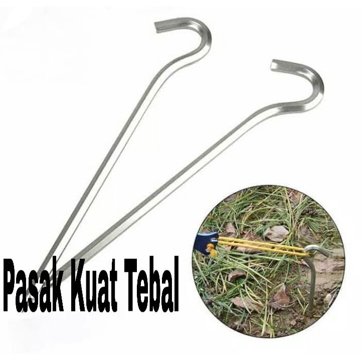 Jual pasak tenda alumunium alloy bulat ultralight patok besi dome ...
