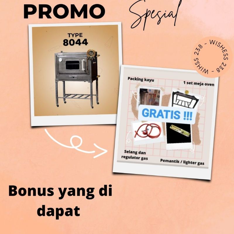 Jual Oven gas Bima Boga /oven gas 8044 / oven gas type 8044 / oven gas ...