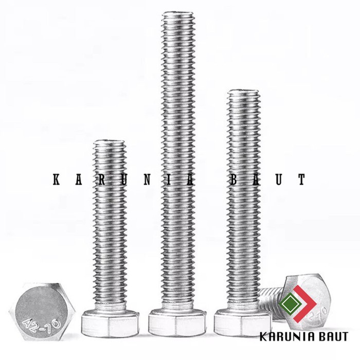 Jual BAUT M22 STAINLEES STEEL 304 DRAT 22 MM PITCH 2.50 MM KUNCI 32 MM ...