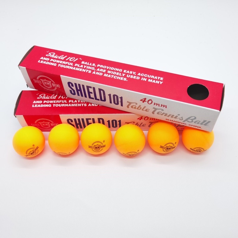 Jual Bola Pingpong Murah Orange 6 Pcs/ Bola Tenis Meja | Shield 101 40mm | Shopee Indonesia