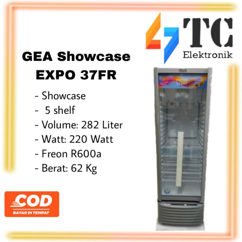 Jual GEA Display Cooler EXPO 37FR - 282 Liter | Shopee Indonesia