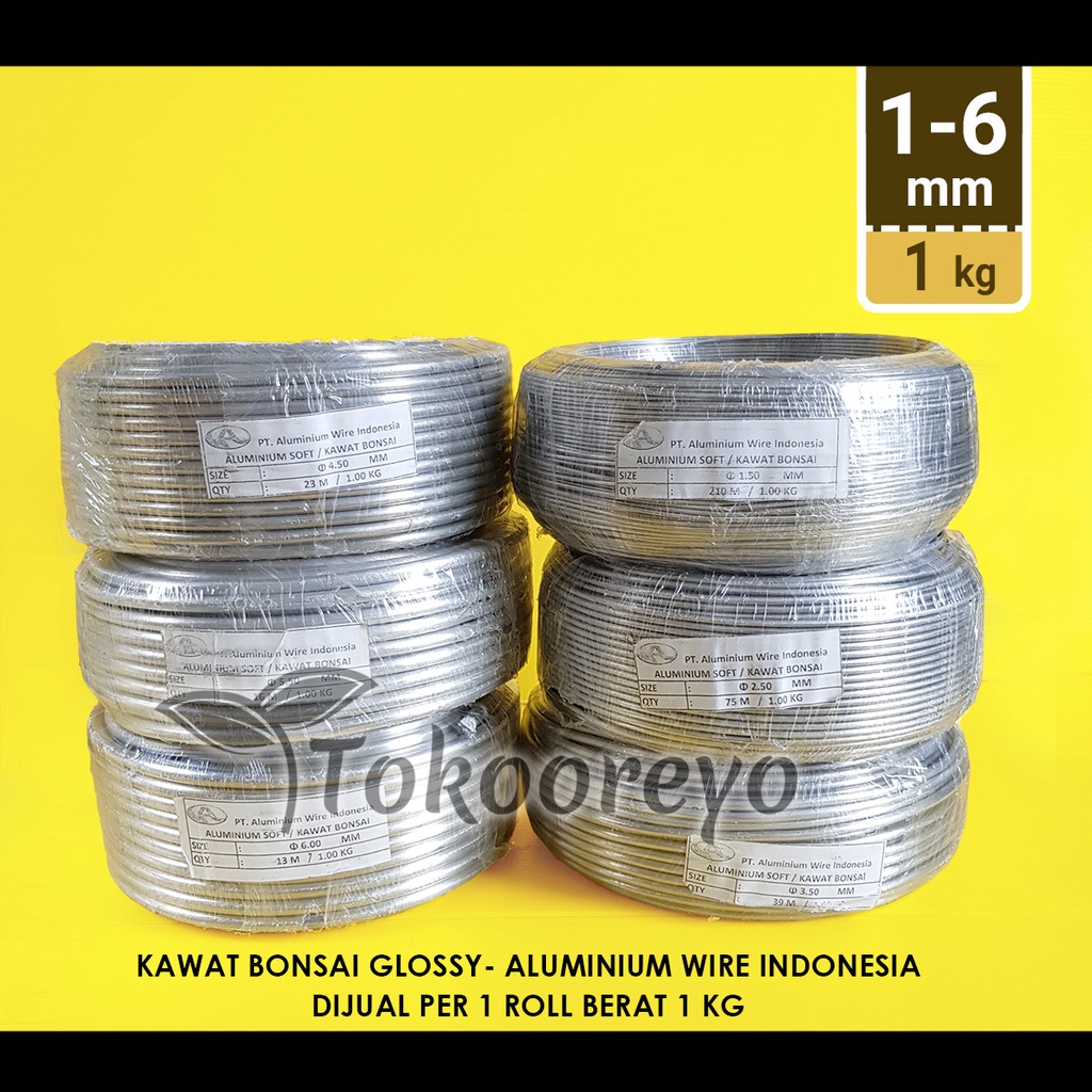 Jual KAWAT BONSAI ALUMINIUM WIRE INDONESIA AWI SILVER GLOSSY 1 KG | Shopee Indonesia