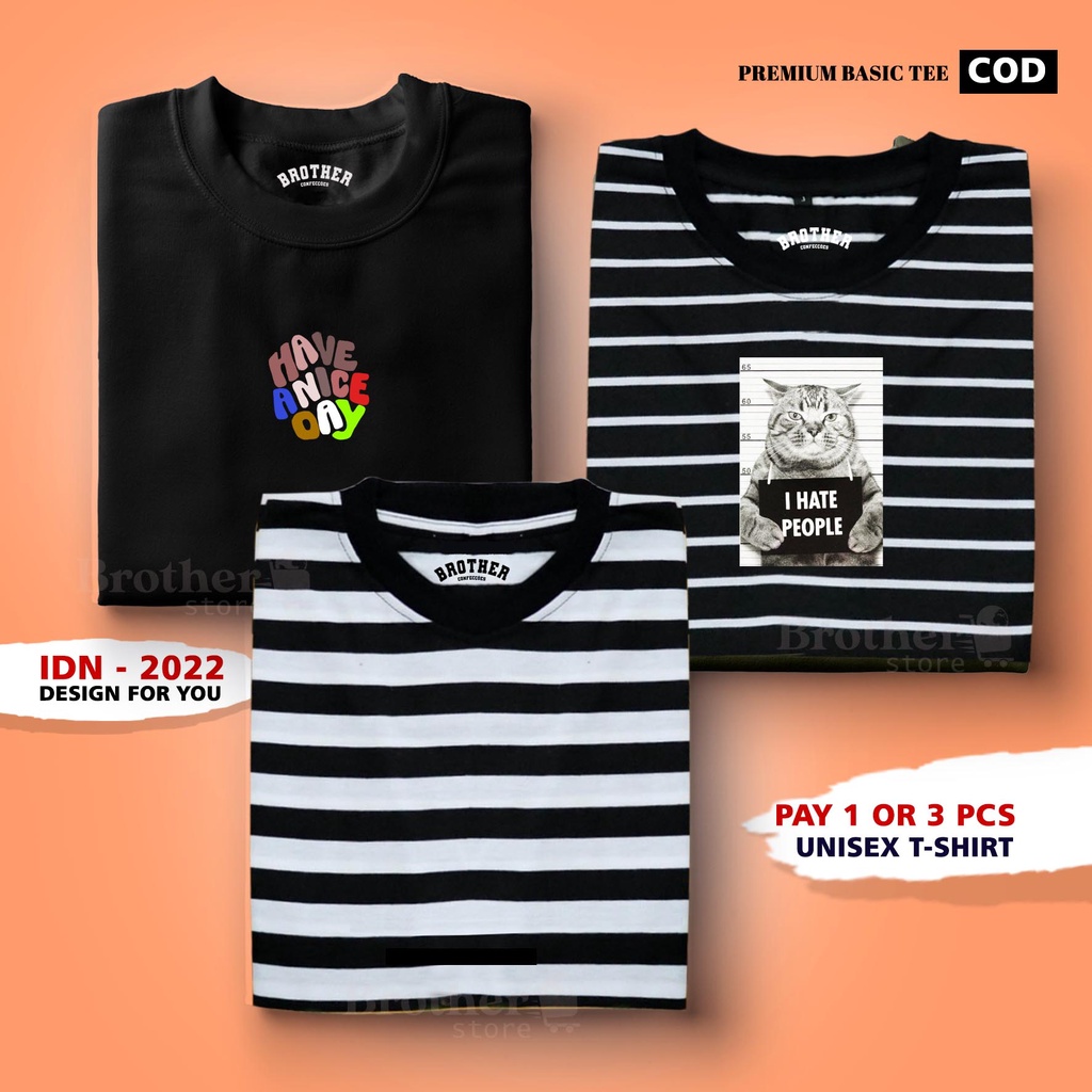 Jual BUY 1 OR 3 PCS ( PROMO COD ) BROTHER STORE | Kaos Distro Pria ...