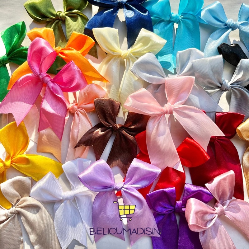 Jual Pita Buket Hampers Souvenir Kupu-Kupu Tempel Satin 2,5 cm / 4cm ...