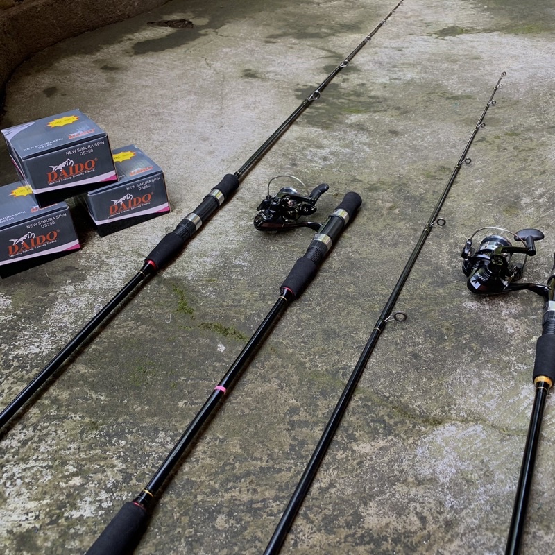 Jual SEPAKET / SATU SET JORAN PANCING LAUT JIGGING FIGHTER PE 1-2 MAX DRAG 12KG + REEL DAIDO ...