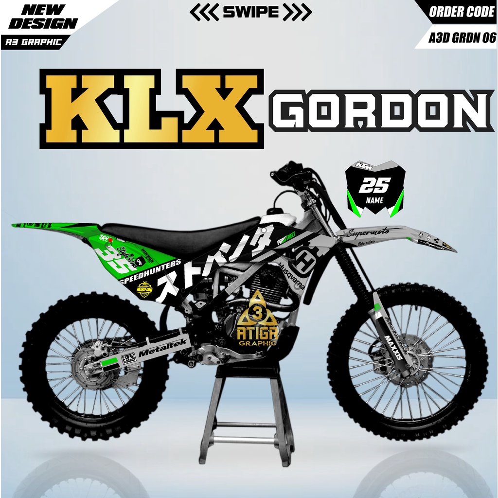 Jual Decal KLX GORDON Supermoto klx lgordon full body decal klx gordon ...