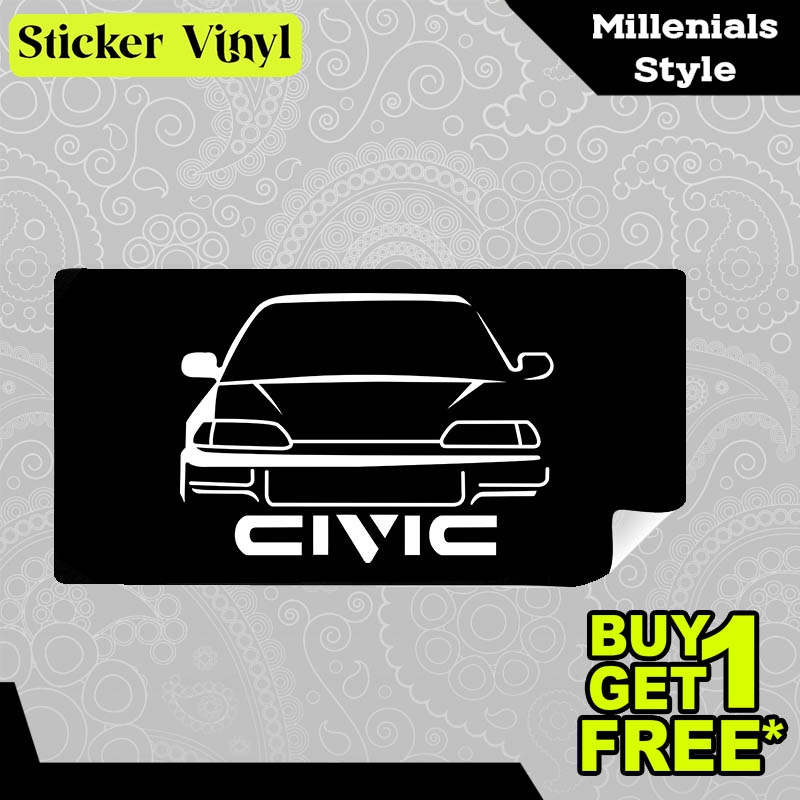Jual Stiker Sticker Honda CIVIC Mobil Klasik Gambar Unik Desain Keren ...