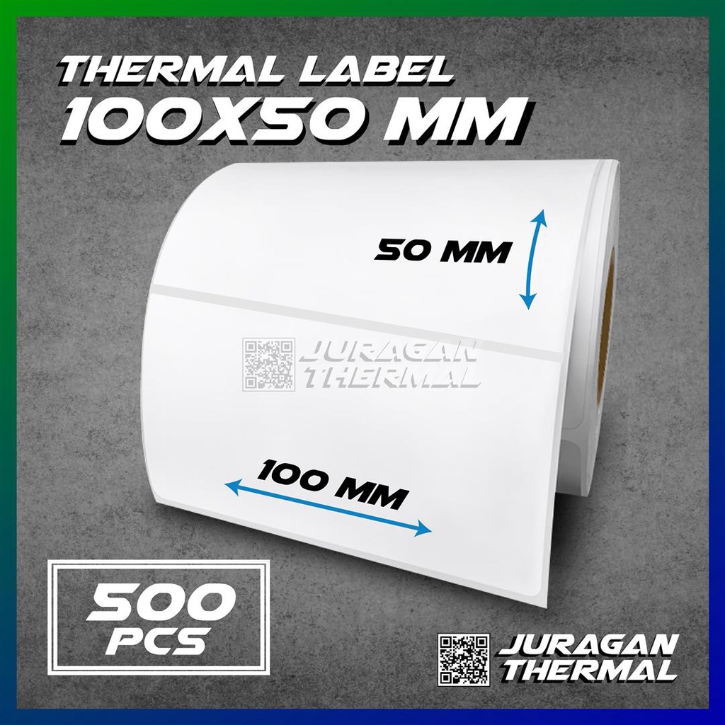 Jual Label Thermal 100 X 50 (1 Line) Kertas Sticker Barcode 100x50 mm isi 500 pcs | Shopee Indonesia