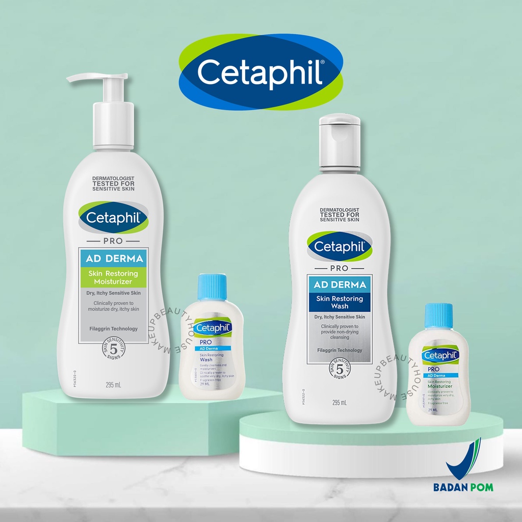 Jual CETAPHIL PRO AD Derma Moisturizer / Body Wash 29 / 295ml | Shopee ...