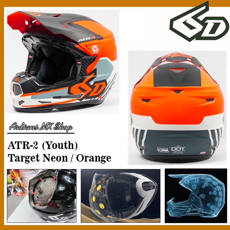 Jual SIX DAYS - 6D HELM - ATR 2 YOUTH - ANAK - TRAIL CROSS TRABAS ...