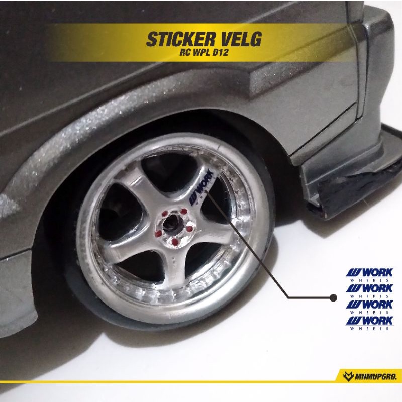 Jual Sticker velg WPL D12/D42 (4pcs) / Sticker rc velg ring 17" wpl d12 ...
