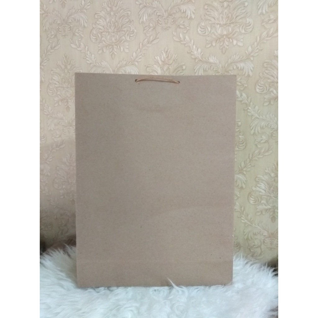 Jual paperbag POLOS ukuran big jumbo 30x15x40 cm | Shopee Indonesia