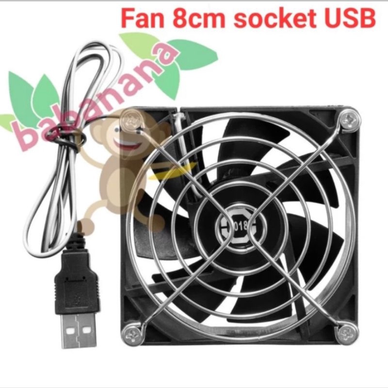 Jual Fan 8cm socket usb cooling cooler kipas pendingin laptop desktop ...