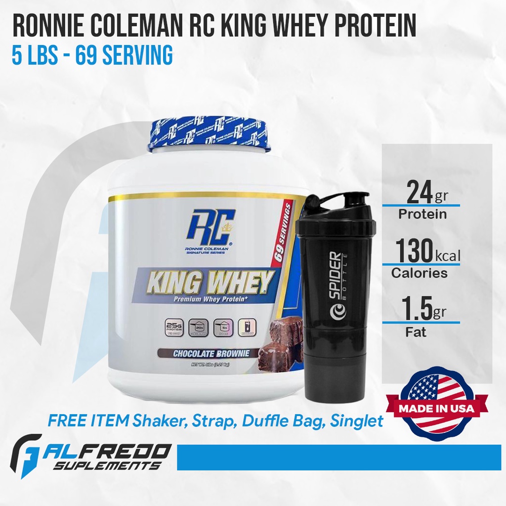 Jual RC King Whey 5 Lbs Whey Protein Whey Isolate Concentrate 25 Gram ...