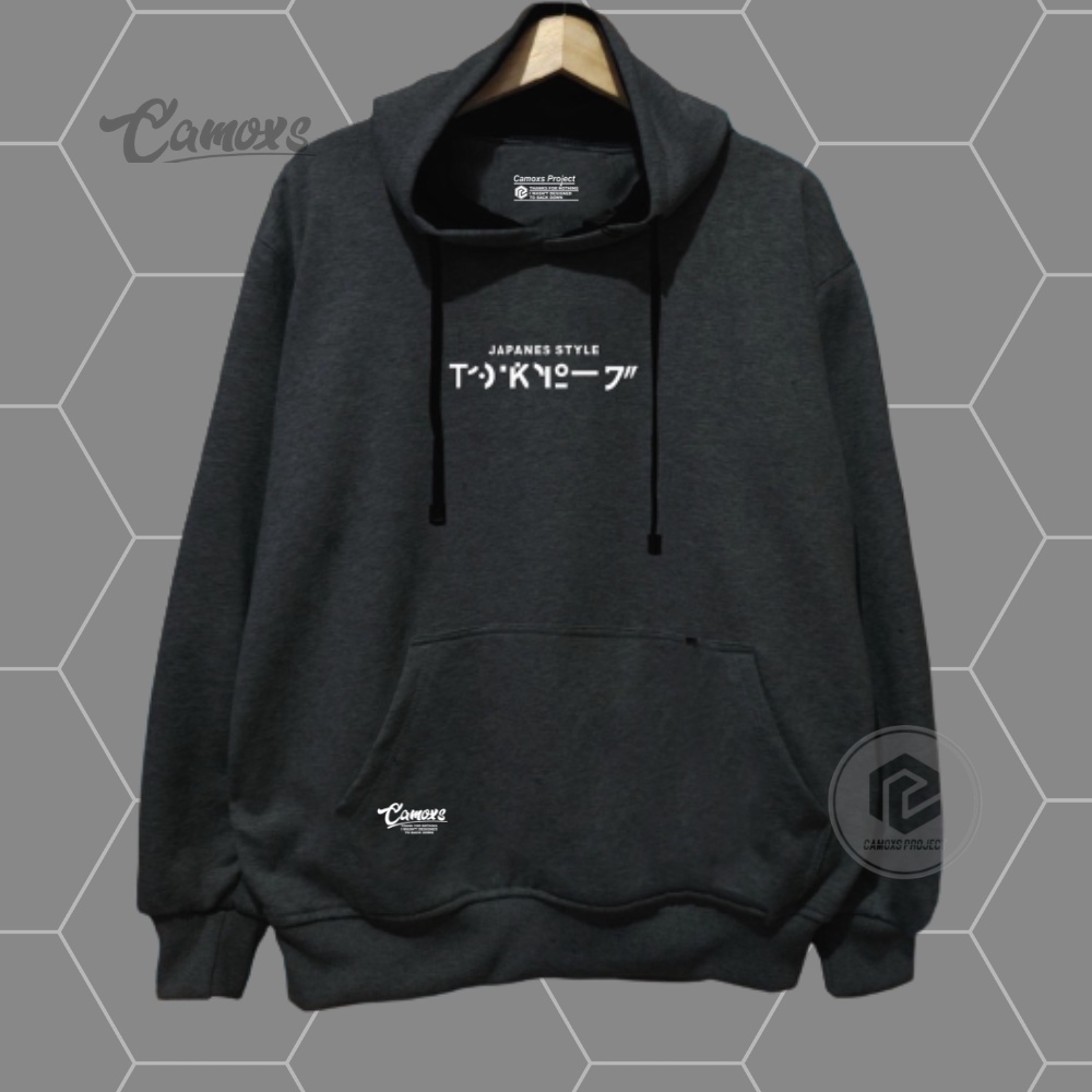 Jual Hudie Pria Oversize Hitam List Tokyo Japanes Hoodie Cowok Cewek ...
