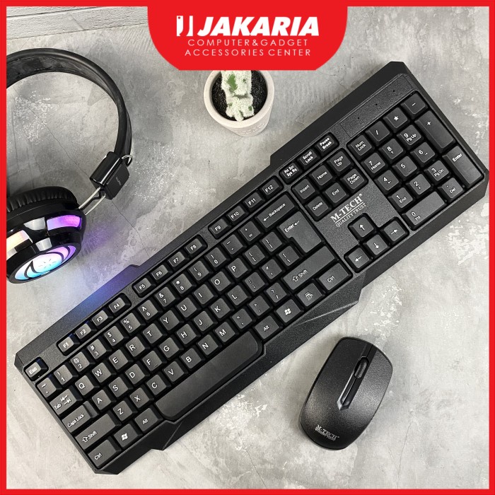 Jual Keyboard Mouse Wireless Murah M-Tech Wireless Keyboard Mouse STK ...
