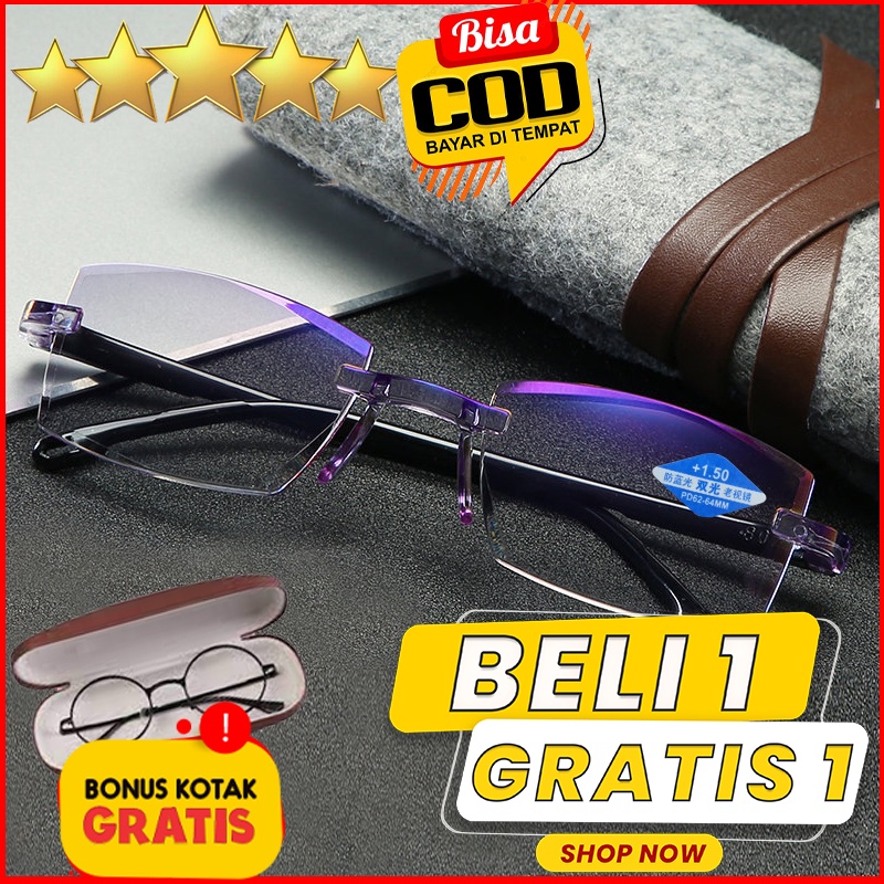 Jual PROMO BELI 1 GRATIS 1 Kacamata Baca Auto Fokus Super Anti Blueray | Shopee Indonesia