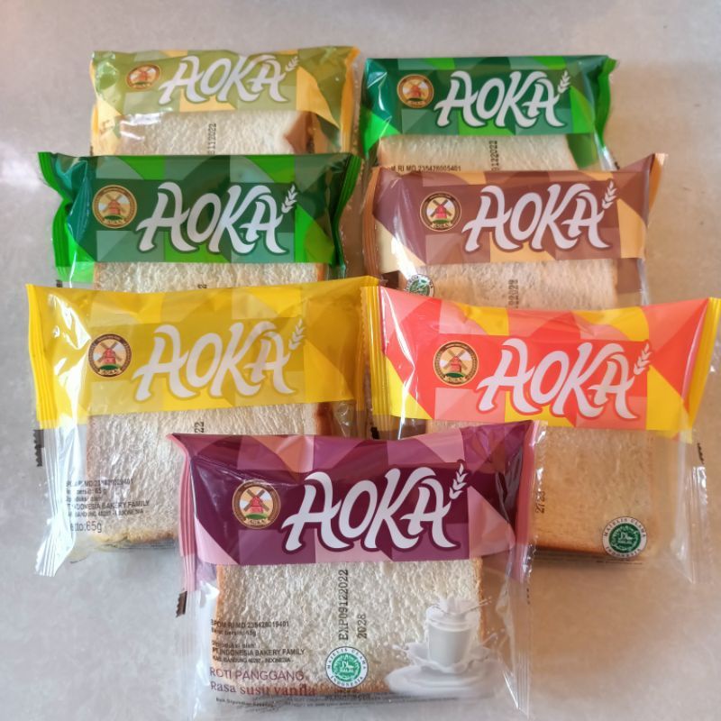 Jual Roti Panggang Aoka Enak Lembut Halal Varian Rasa | Shopee Indonesia