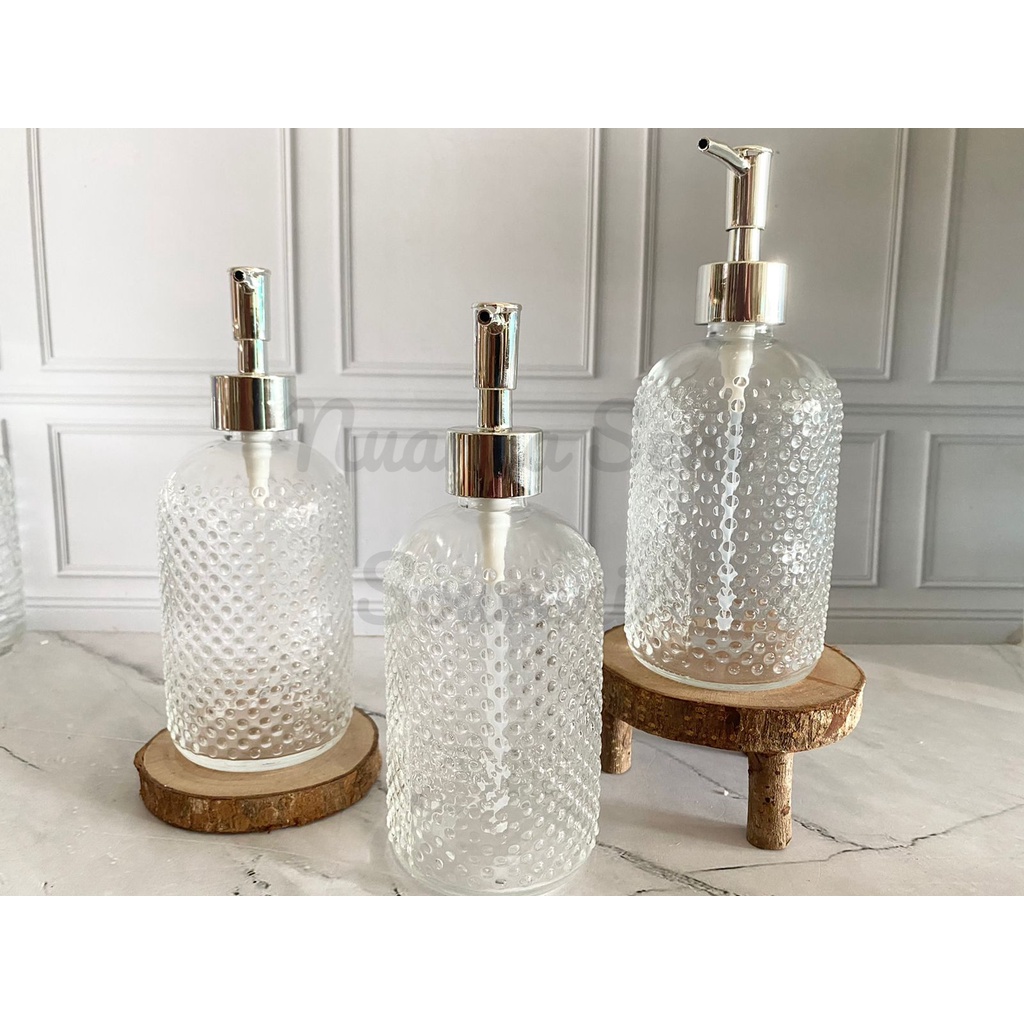 Jual Souvenir Botol Dispenser Kaca 430ml Botol Sabun Botol Kristal ...
