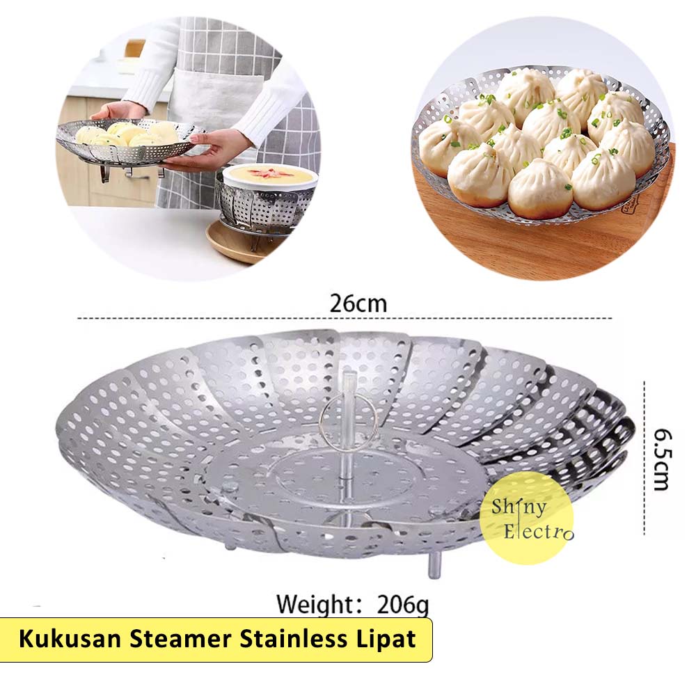Jual Alat Kukus Kukusan [ Up To 25 cm ] Bulat Stainless Steel Dimsum ...