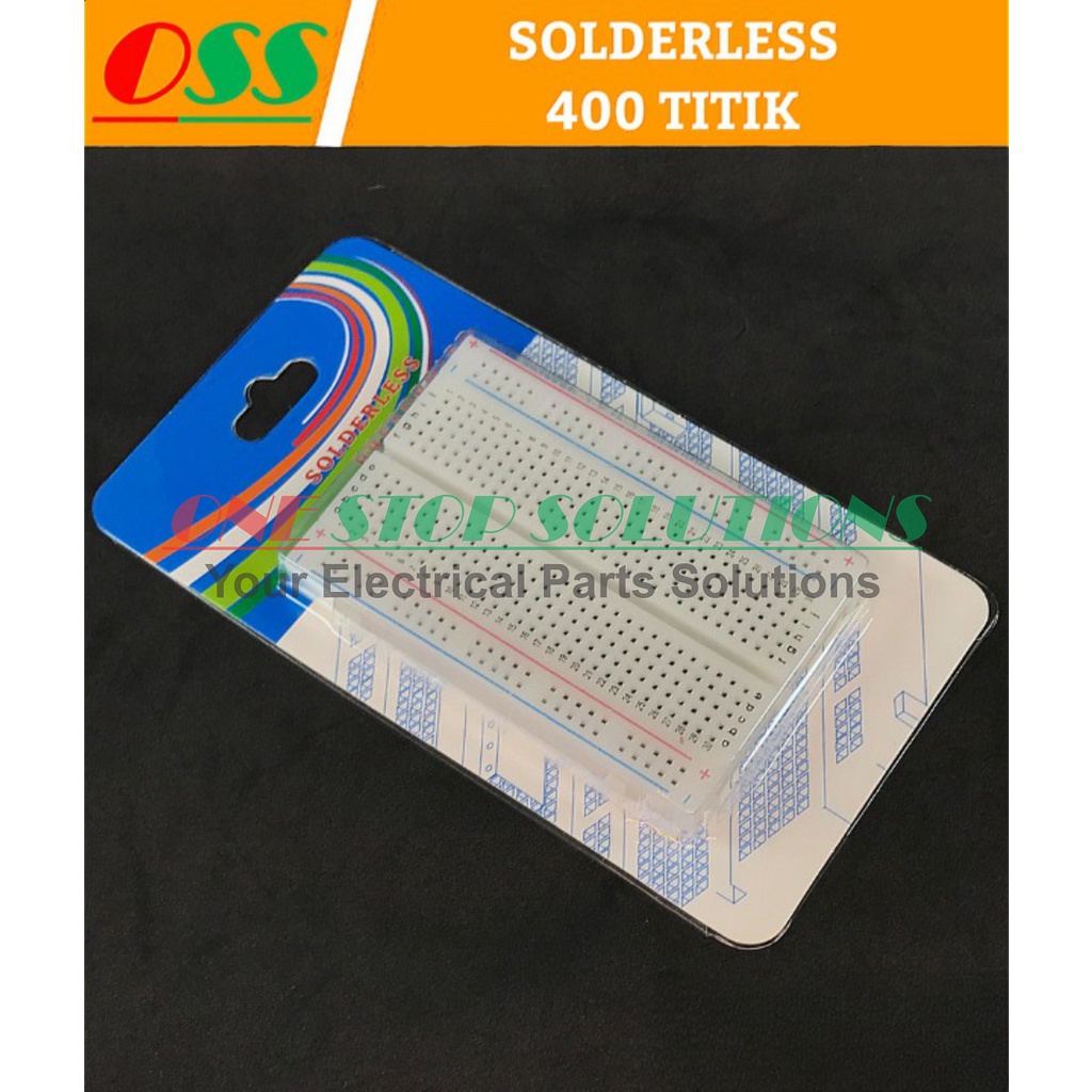 Jual MINI SOLDERLESS BREADBOARD 400 TIE POINTS 400 TITIK COCOK DGN MB102 | Shopee Indonesia