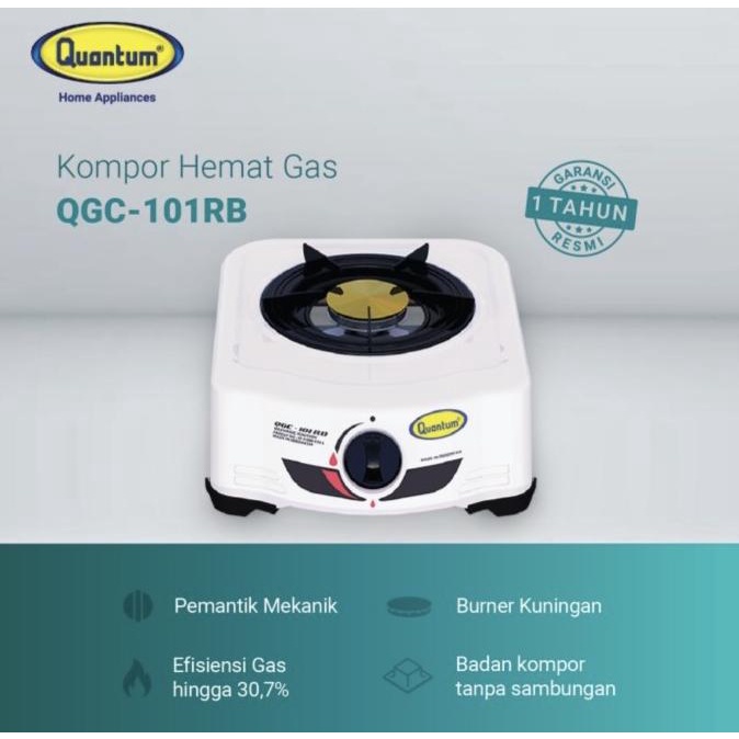 Jual Kompor Gas Quantum 1 tungku QGC 101 RB | Shopee Indonesia