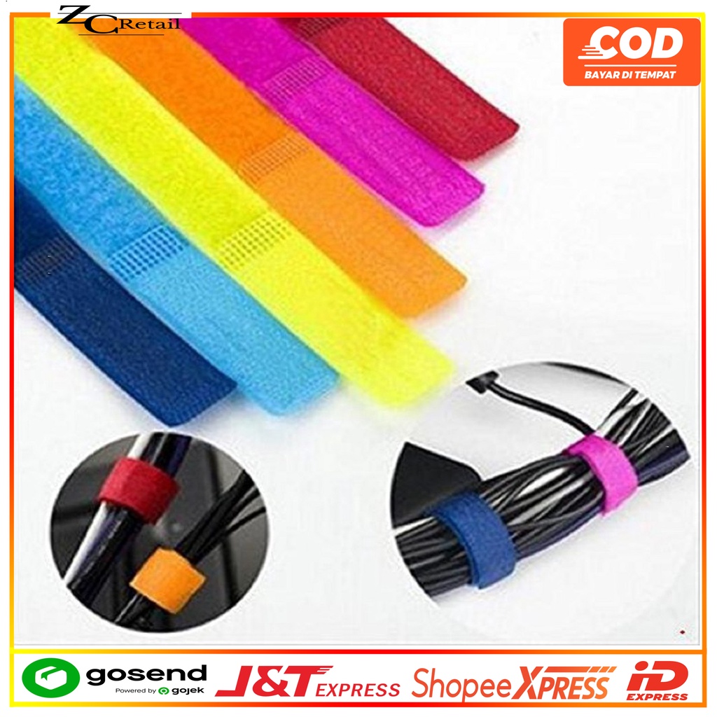 Jual VELCRO STRAP BINDER CABLE KABEL TIES Pengikat perapi Kabel ...