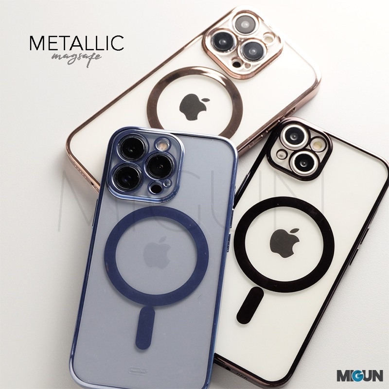 Jual New! (1) Metallic Magsafe - Fullcover Softcase for iPhone 11 11PRO 11PROMAX 12 13 MINI PRO ...